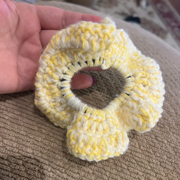Accessories | Handmade Crochet Yellow Fluffy Scrunchie | Poshmark